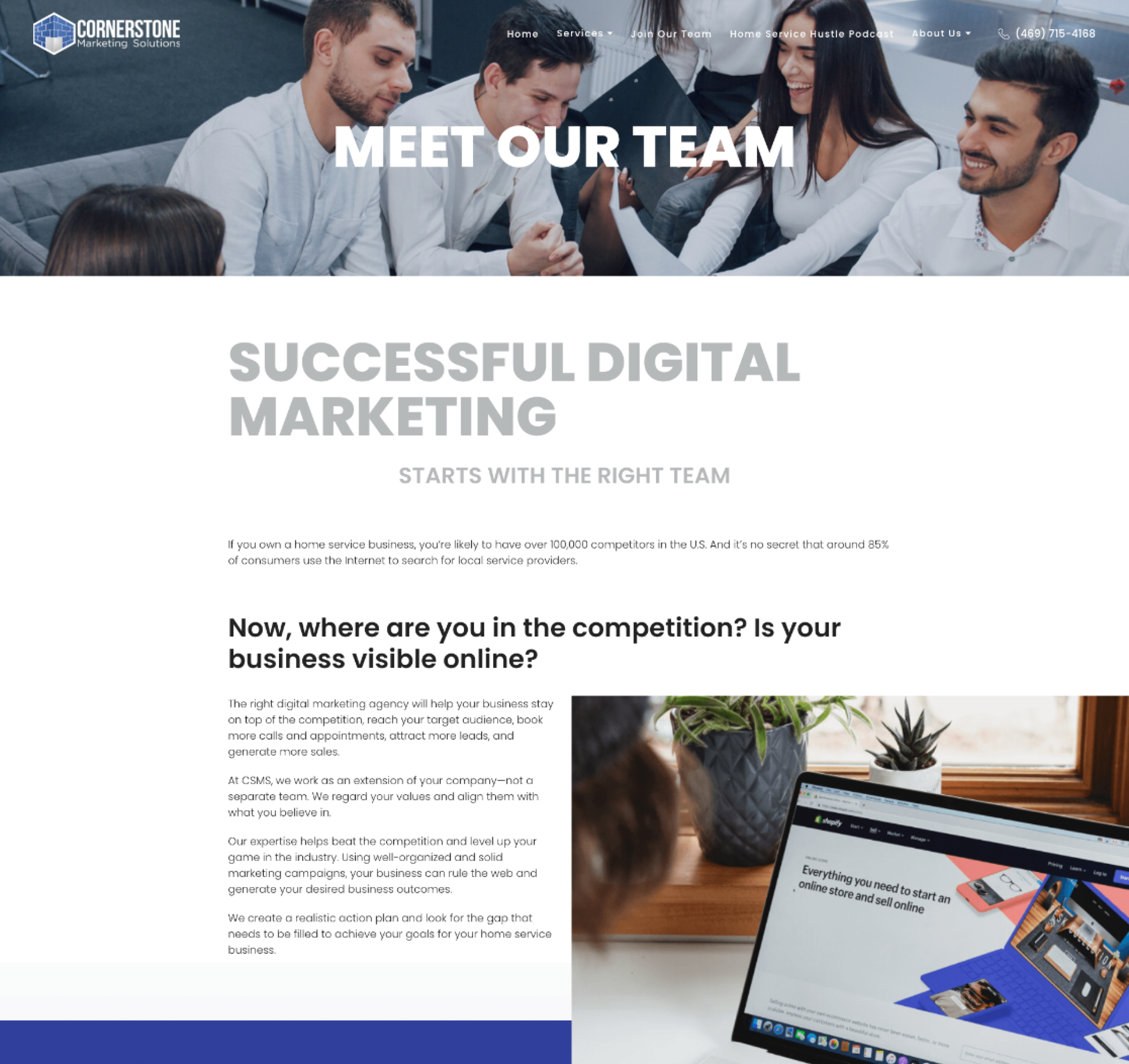 Corner Stone, Web Design & HubSpot Development - Webskitters LTD